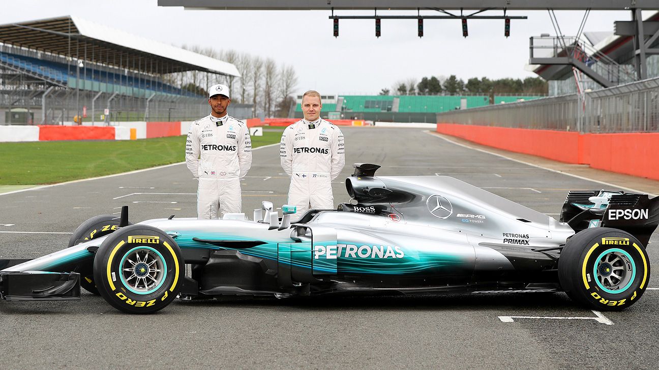 Hamilton y Bottas presentan el W08 de Mercedes - ESPN