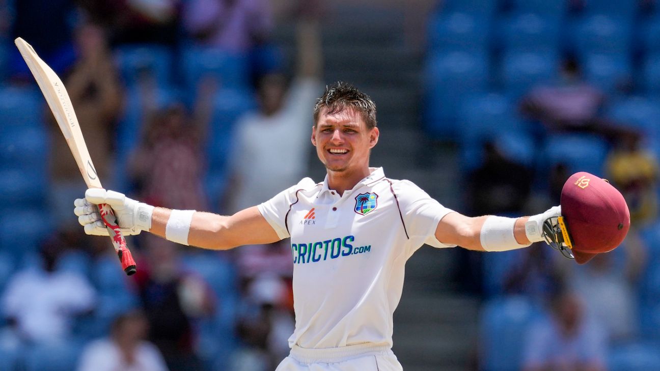 Joshua Da Silva lives the emotion as maiden century sets West Indies on ...