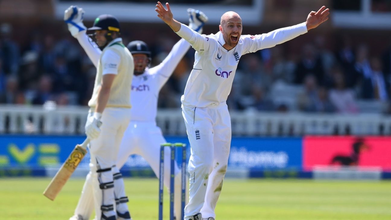 Jack Leach ruled out of Ashes with back stress fracture - ESPN
