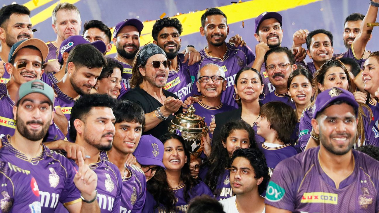 KKR celebrate their third IPL win - ESPN