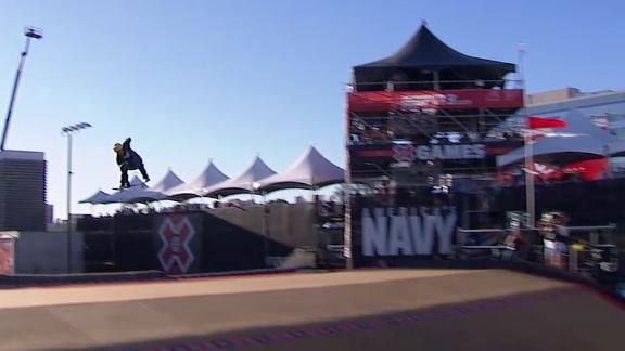 Edgard Pereira Skateboard Big Air run 3 - ESPN Video