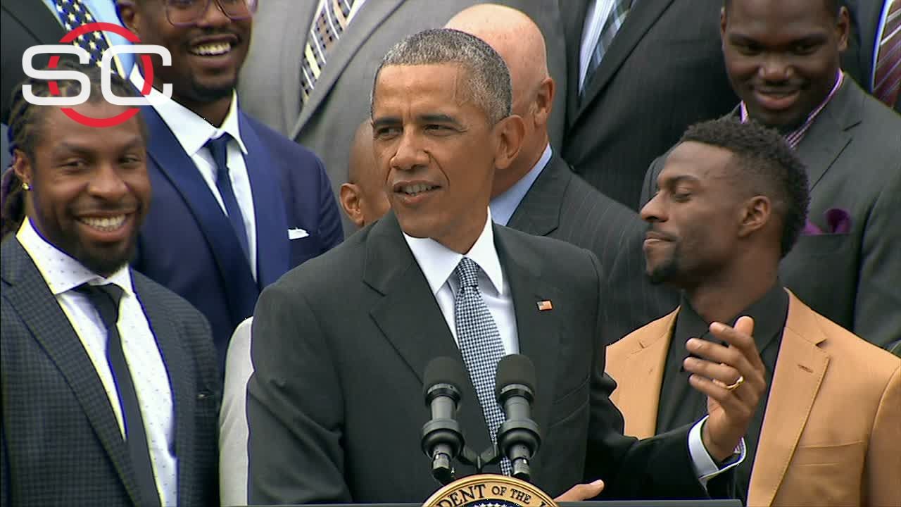 President Obama makes light of Manning's commercial career - ESPN Video