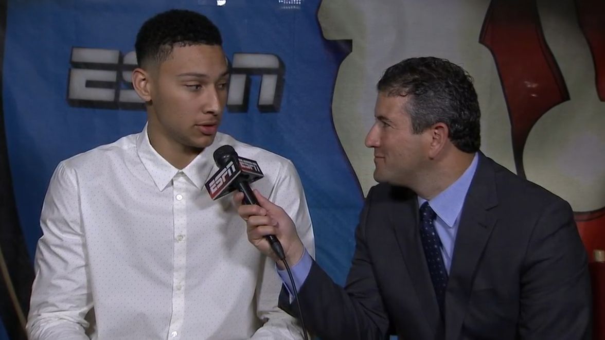 Simmons: 'Haven't heard anything' about going No. 1 - ESPN Video