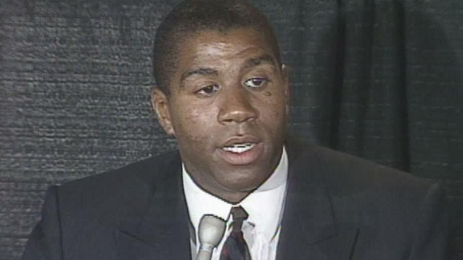 Magic Johnson announces his HIV diagnosis - ESPN Video