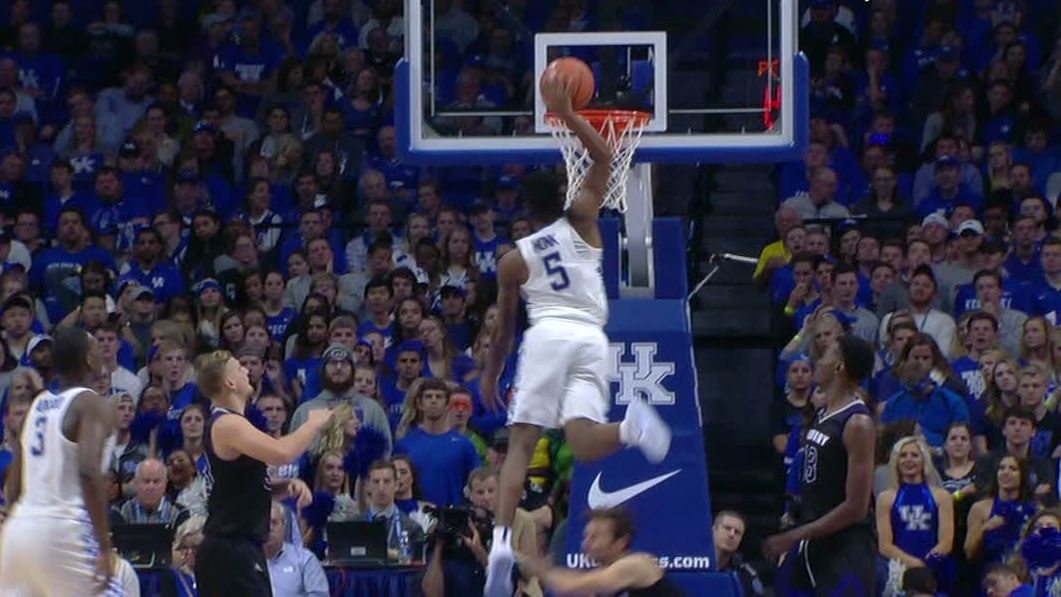 Monk zips through the lane for the huge Kentucky dunk - ESPN Video