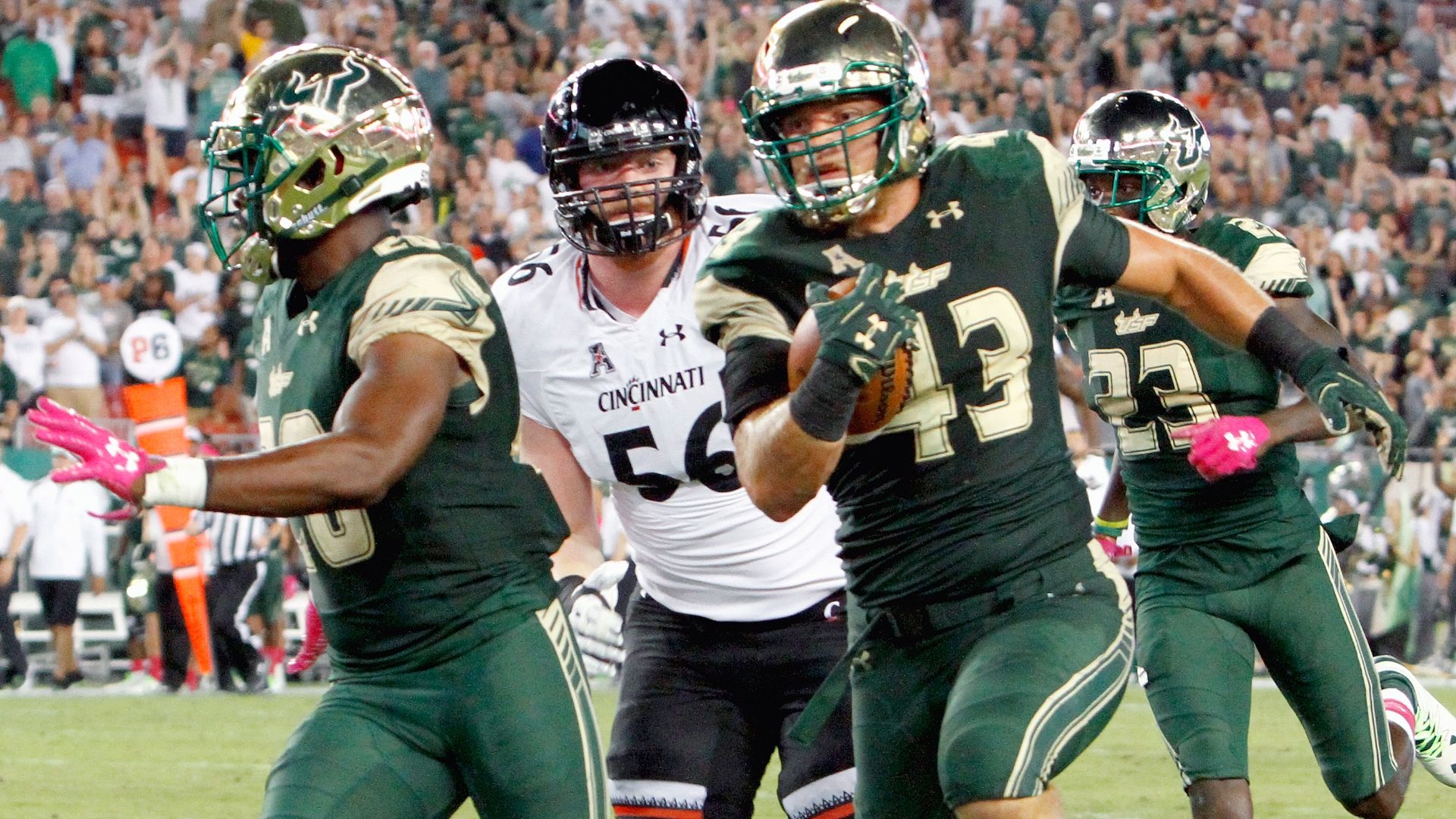 USF uses pick-six before halftime in big win - ESPN Video