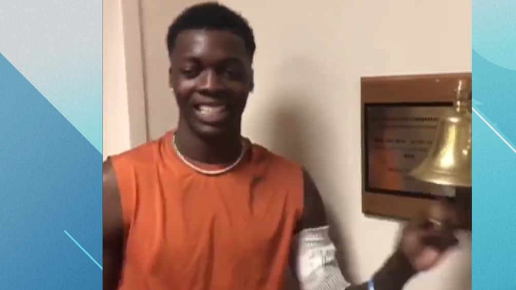 Texas' Jones rings bell after completing chemotherapy - ESPN Video