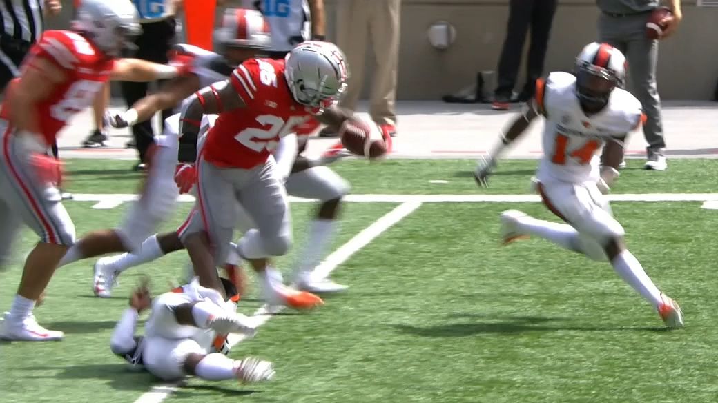 Weber goes 16 yards to the end zone - ESPN Video