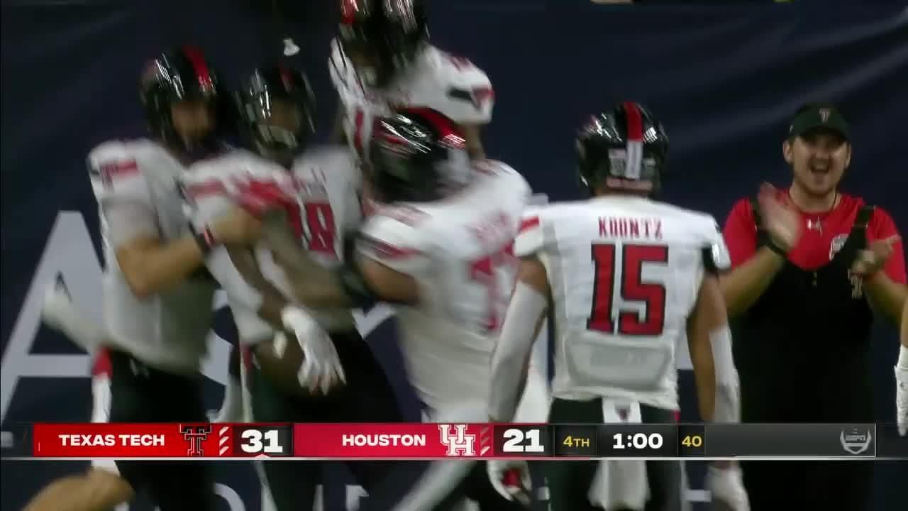 Tahj Brooks' 2-TD day leads Texas Tech past Houston - ESPN Video