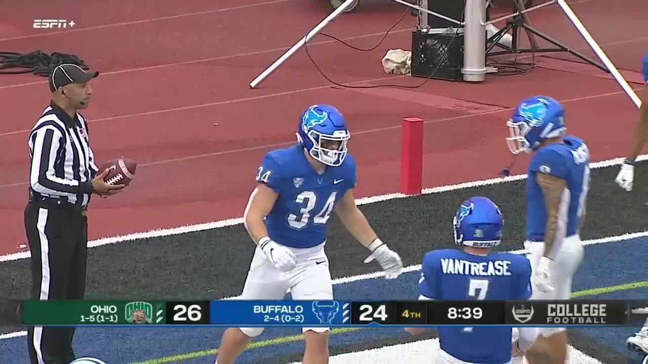 Buffalo pulls within two after Trevor Borland's 8-yard TD reception ...