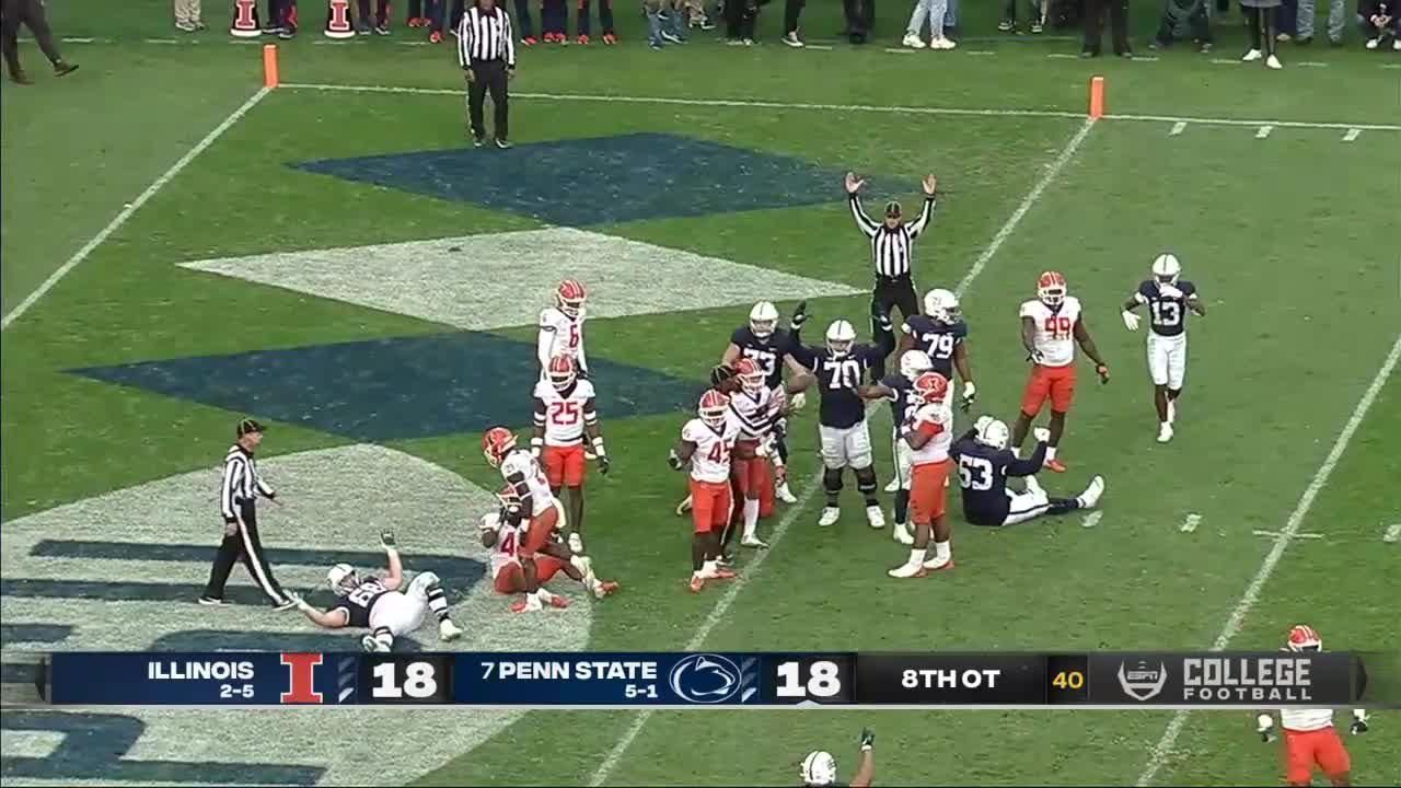 Illinois pulls off wild upset of No. 7 Penn State in 9 OTs - ESPN Video