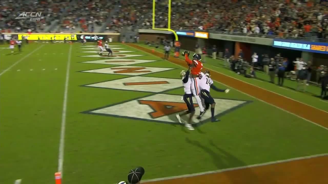 Virginia's 13-yard receiving TD pulls them within two - ESPN Video