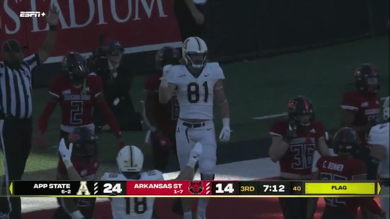 Appalachian State extends lead on Brice's TD pass to Gibbs - ESPN Video