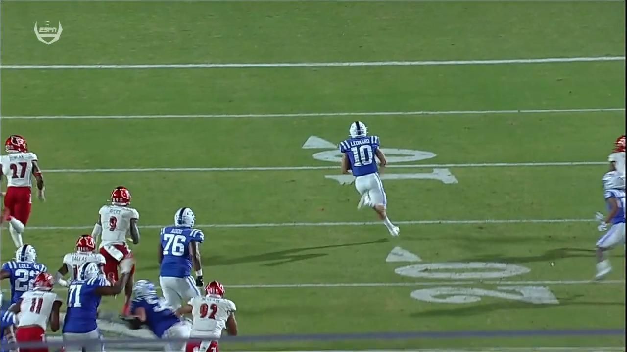 Riley Leonard keeps it himself for the 35-yard TD run - ESPN Video