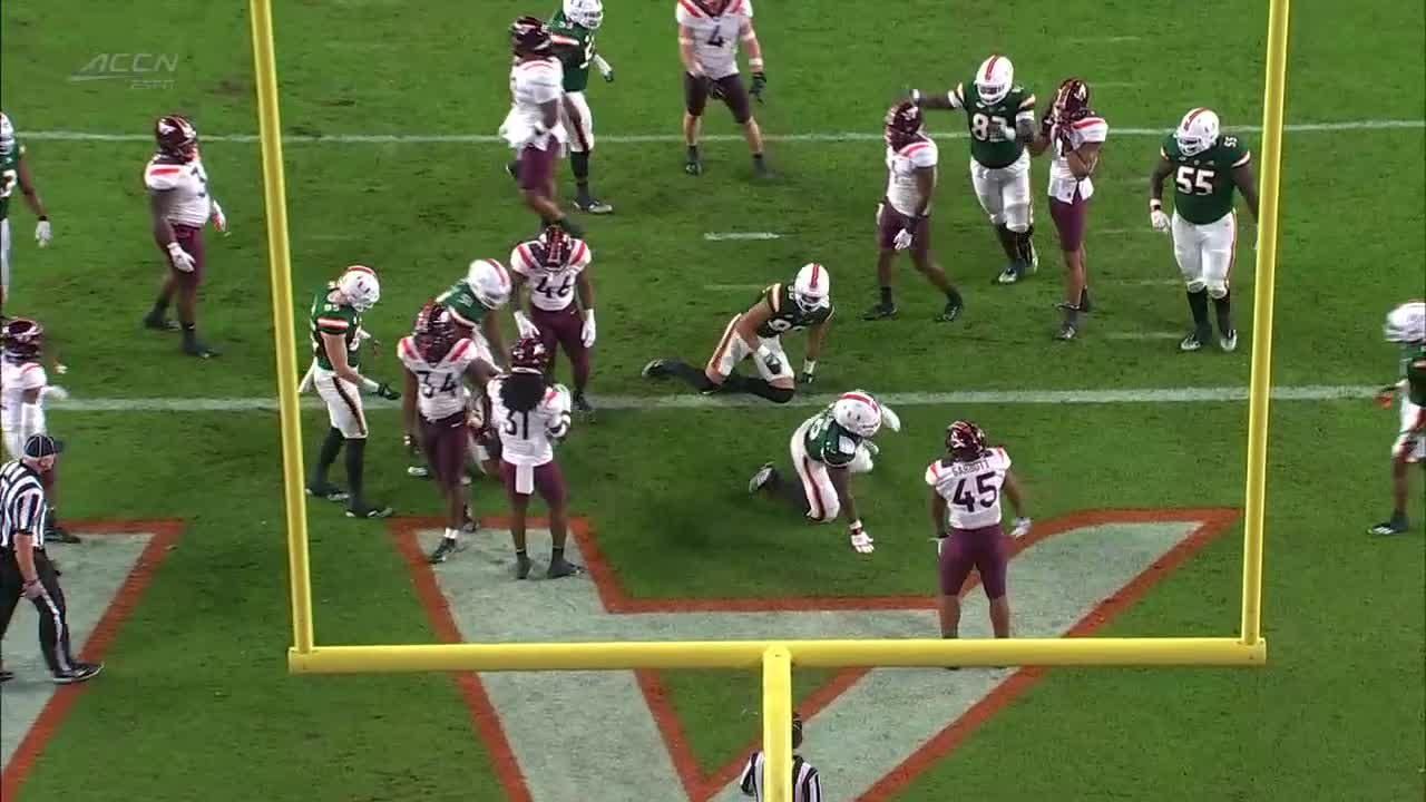 Touchdown! Jaylan Knighton scores vs. Virginia Tech - ESPN Video