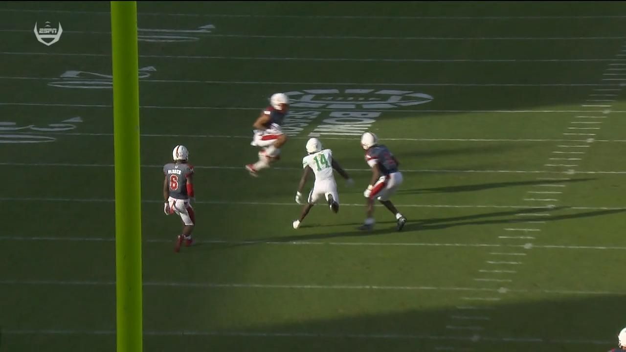 John Saunders Jr. intercepts Austin Aune and returns it another 31 ...