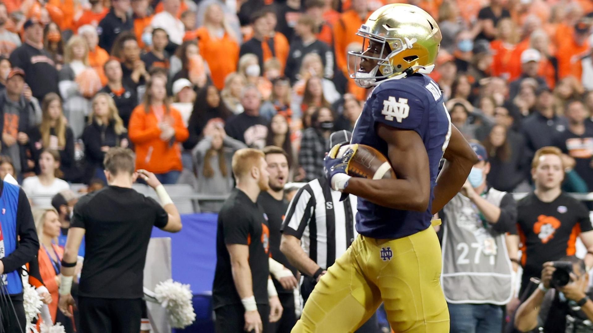 Kevin Austin Jr. scores a late TD for Notre Dame - ESPN Video