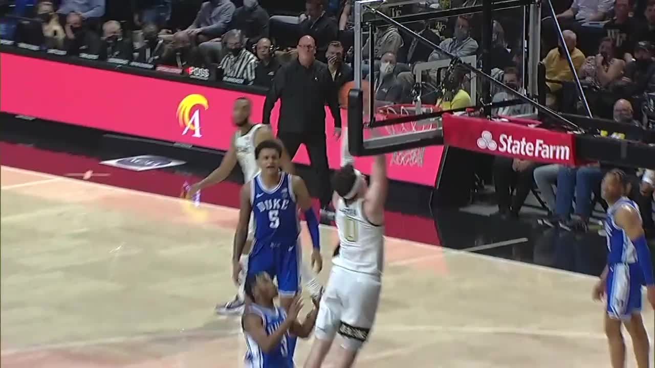 Jake LaRavia gets up for big Wake Forest dunk - ESPN Video