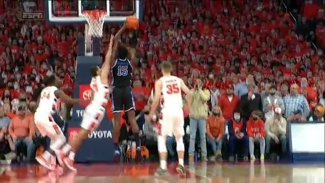 Mark Williams muscles in the and-1 dunk - ESPN Video