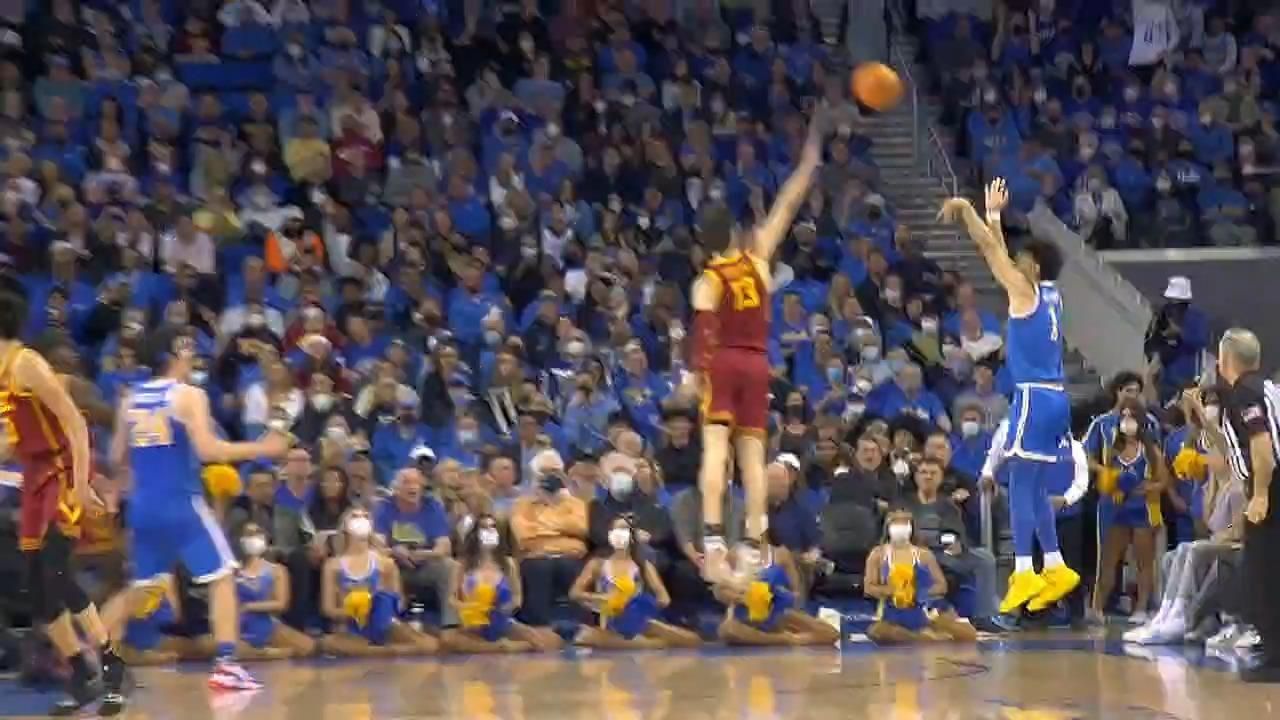 Jules Bernard is on fire as he drills the 3 for UCLA - ESPN Video