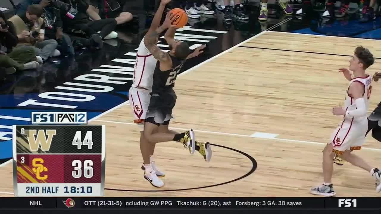 Terrell Brown Jr. forces his way in for Washington bucket - ESPN Video