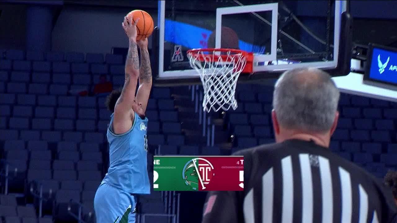 Tylan Pope slams it home with authority for Tulane - ESPN Video