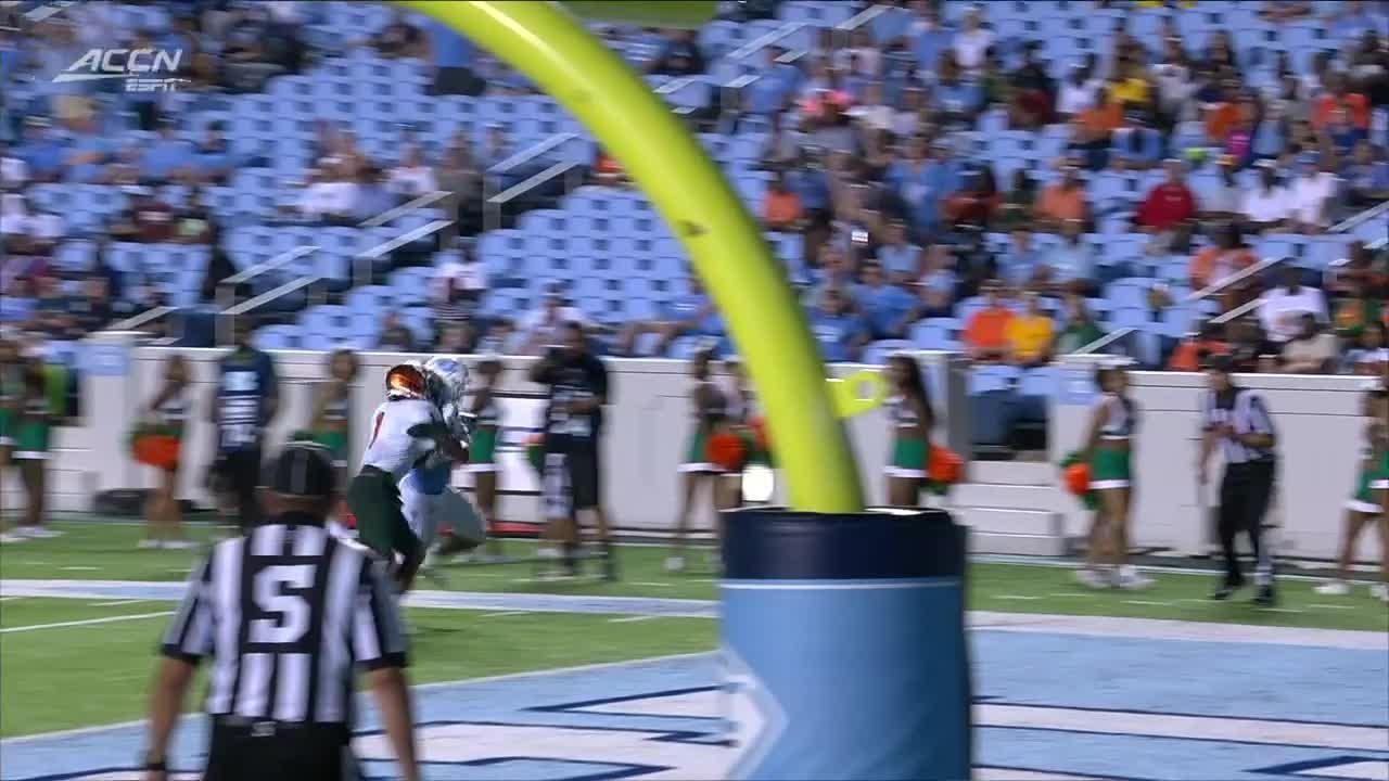 End Zone! Omarion Hampton scores 25-yard rushing TD - ESPN Video