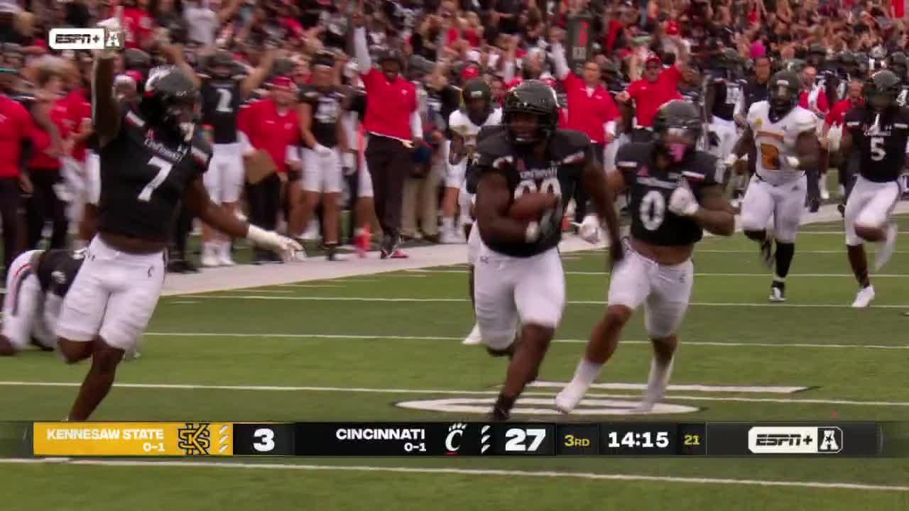 Big man TD! Cincinnati DL gathers fumble for TD - ESPN Video