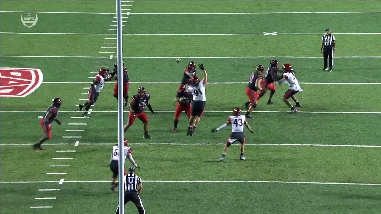 Cameron Rising fires a dart to Solomon Enis for a Utah TD - ESPN Video