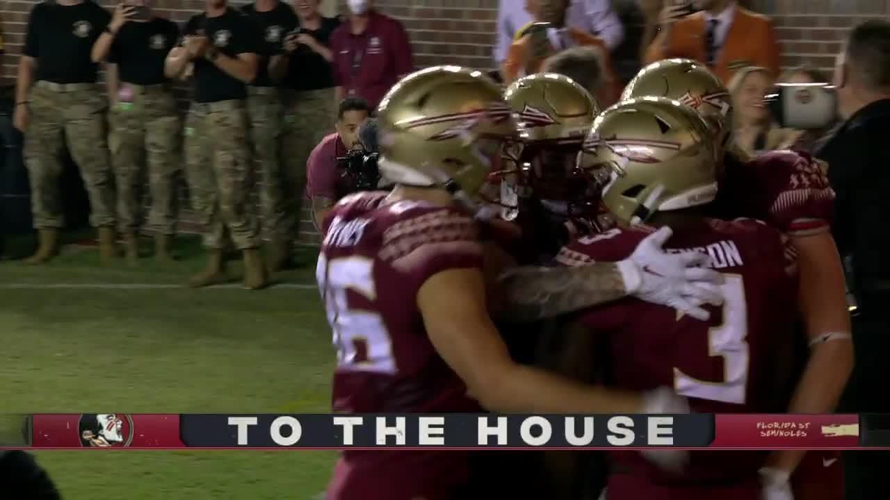 FSU's Benson weaves through defenders to return opening kickoff 93 ...