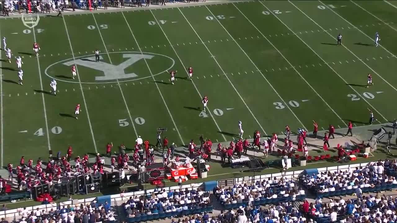Hudson Clark gets the INT vs. BYU - ESPN Video
