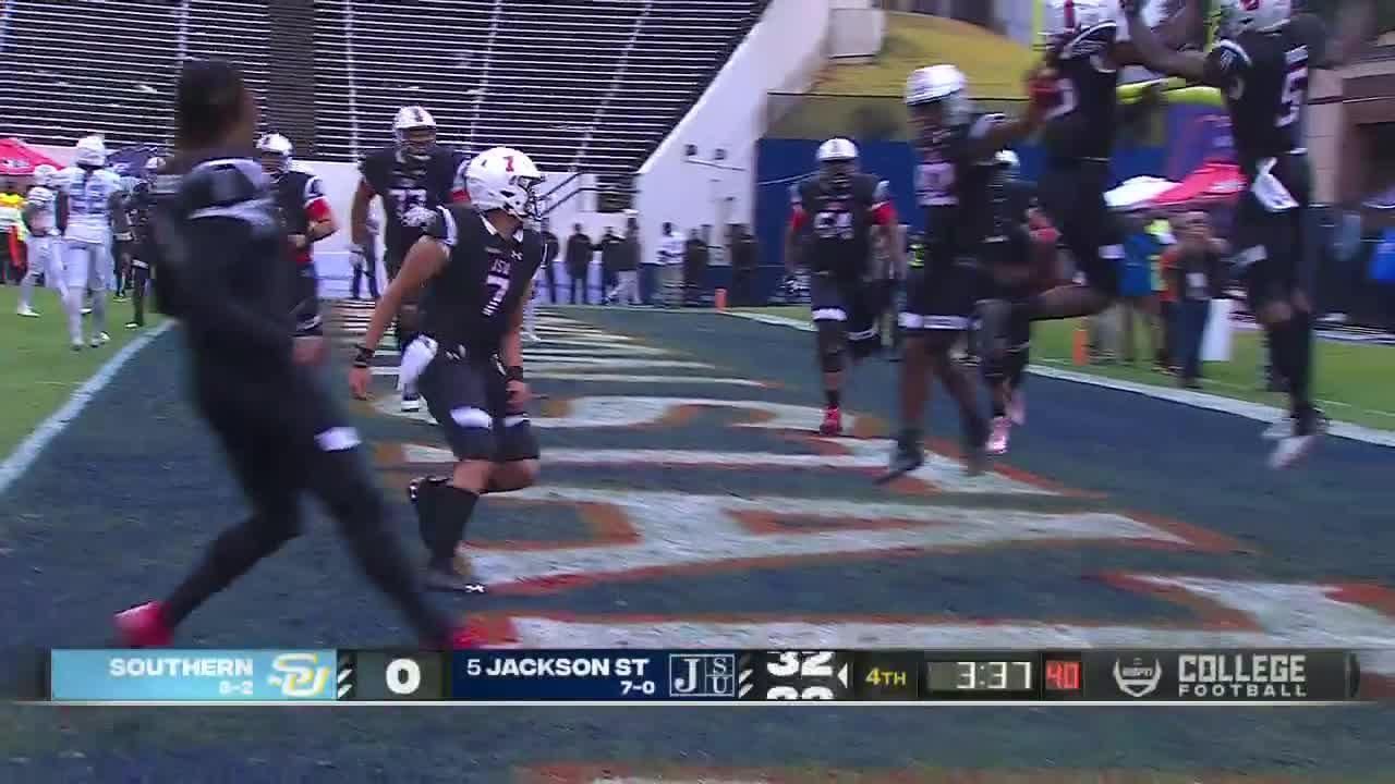 Touchdown! Trevonte Rucker scores vs. Southern Jaguars - ESPN Video