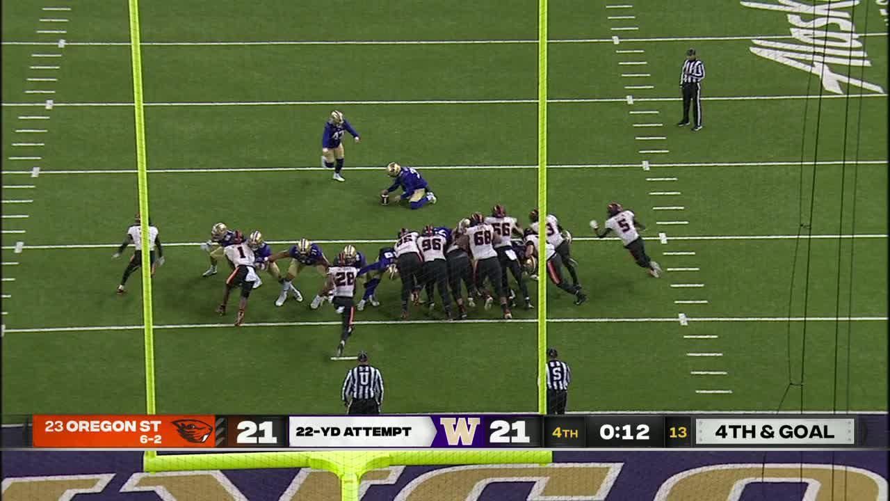 Giles Jackson's clutch 1st down sets up winning FG for Washington ...