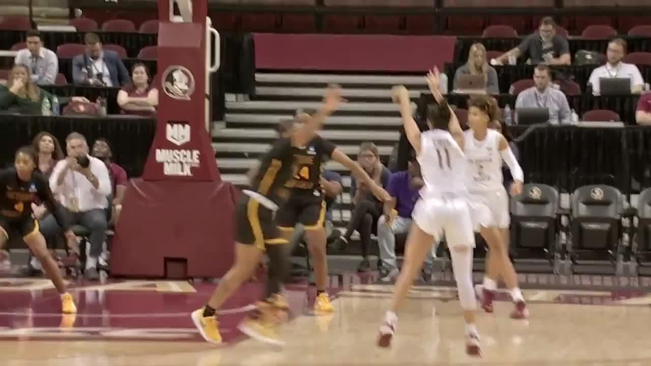 Taylor O'Brien drills triple in from Florida State Seminoles vs ...