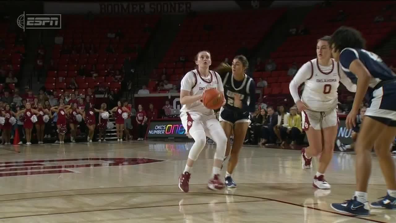Taylor Robertson drops in and-1 for the Sooners - ESPN Video