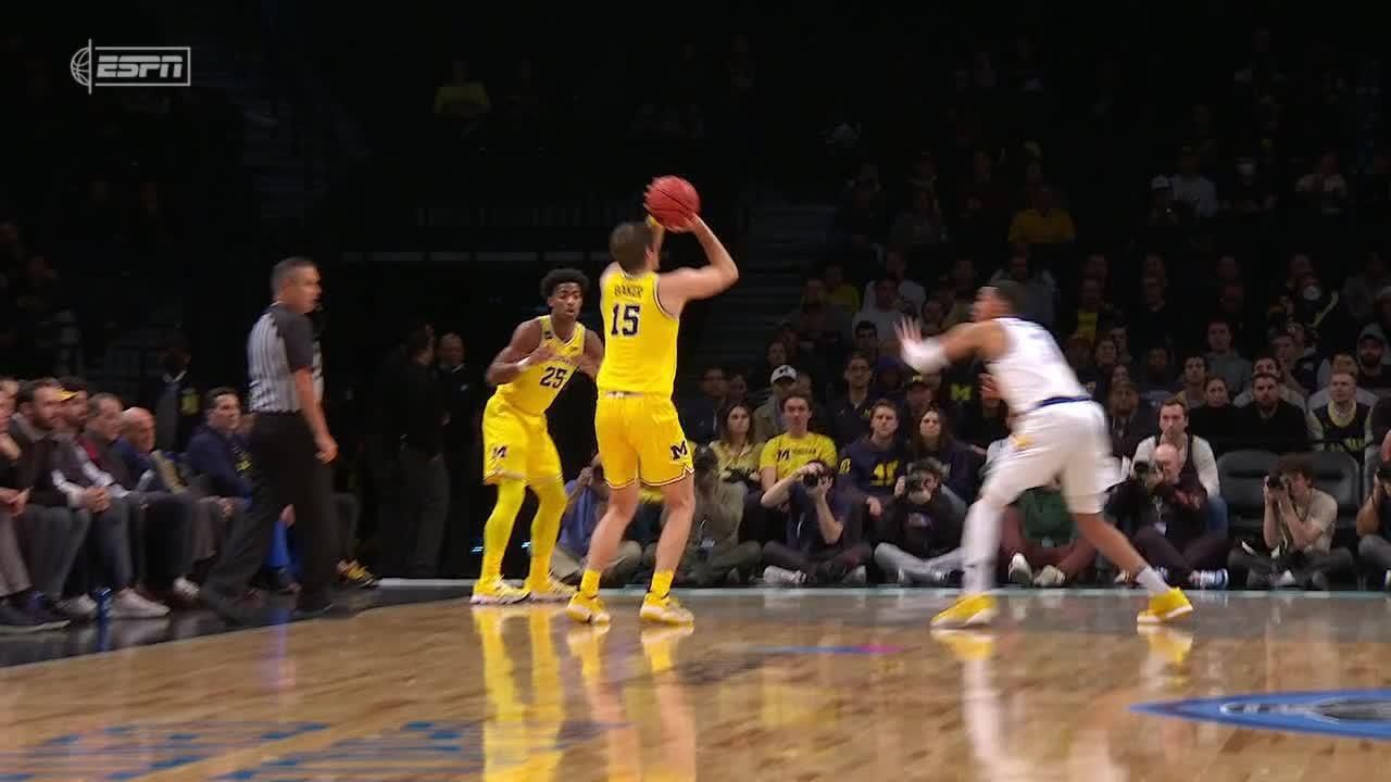 Joey Baker swishes home 3 for Michigan - ESPN Video