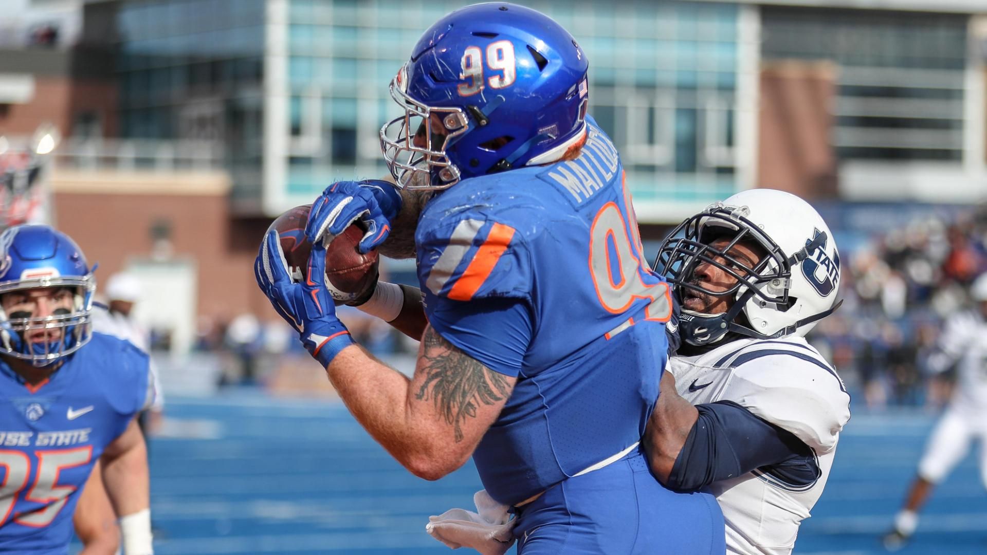 Big man TD! Boise State defensive tackle shows off the hands - ESPN Video