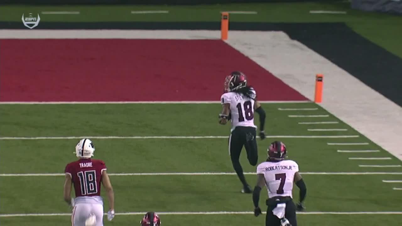 Reddy Steward takes the INT to the house for Troy - ESPN Video