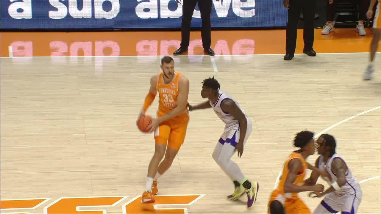 Uros Plavsic rocks the rim with powerful slam - ESPN Video