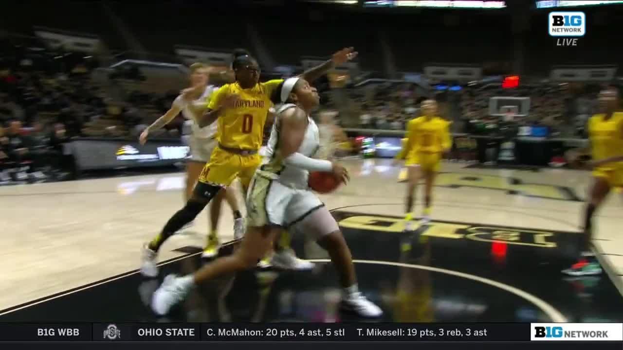 Jeanae Terry gets the lay-in to fall vs. Maryland Terrapins - ESPN Video