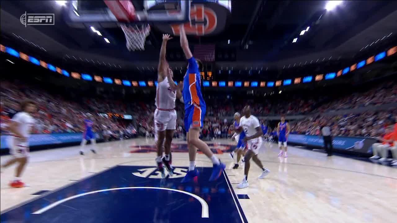 Dylan Cardwell gets up for the rejection - ESPN Video