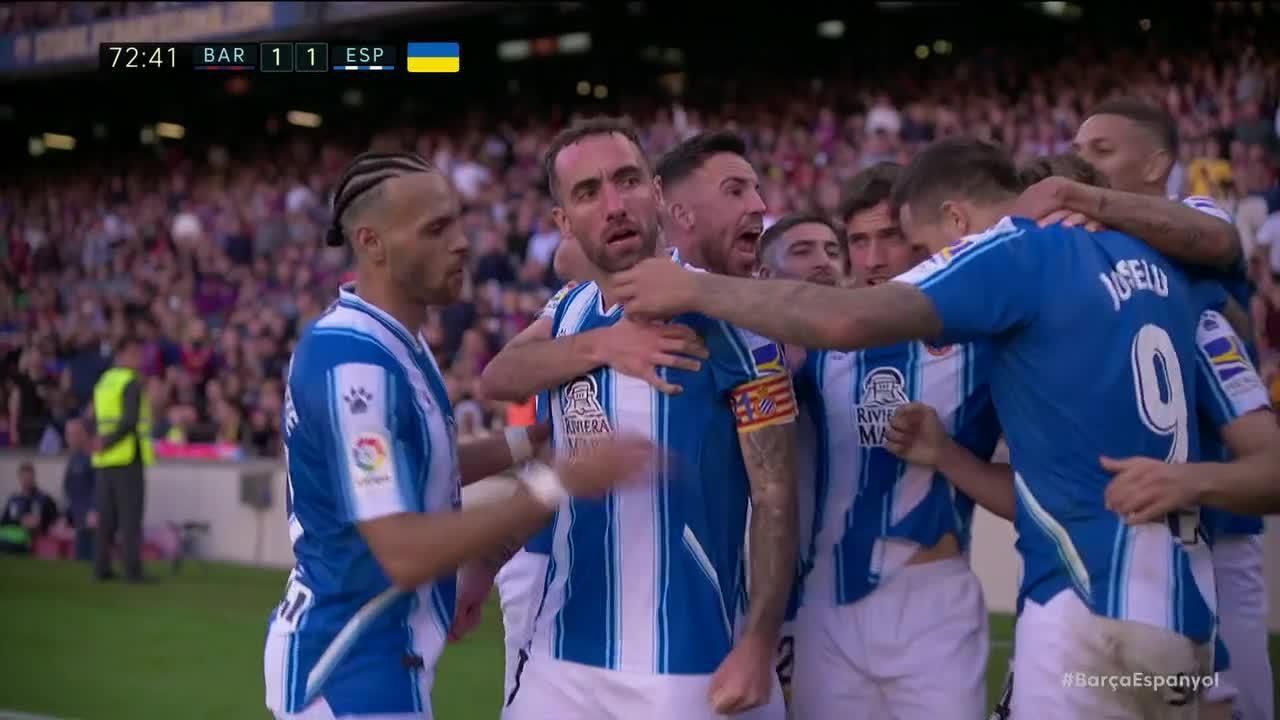 Joselu's penalty brings Espanyol back level with Barca - ESPN Video