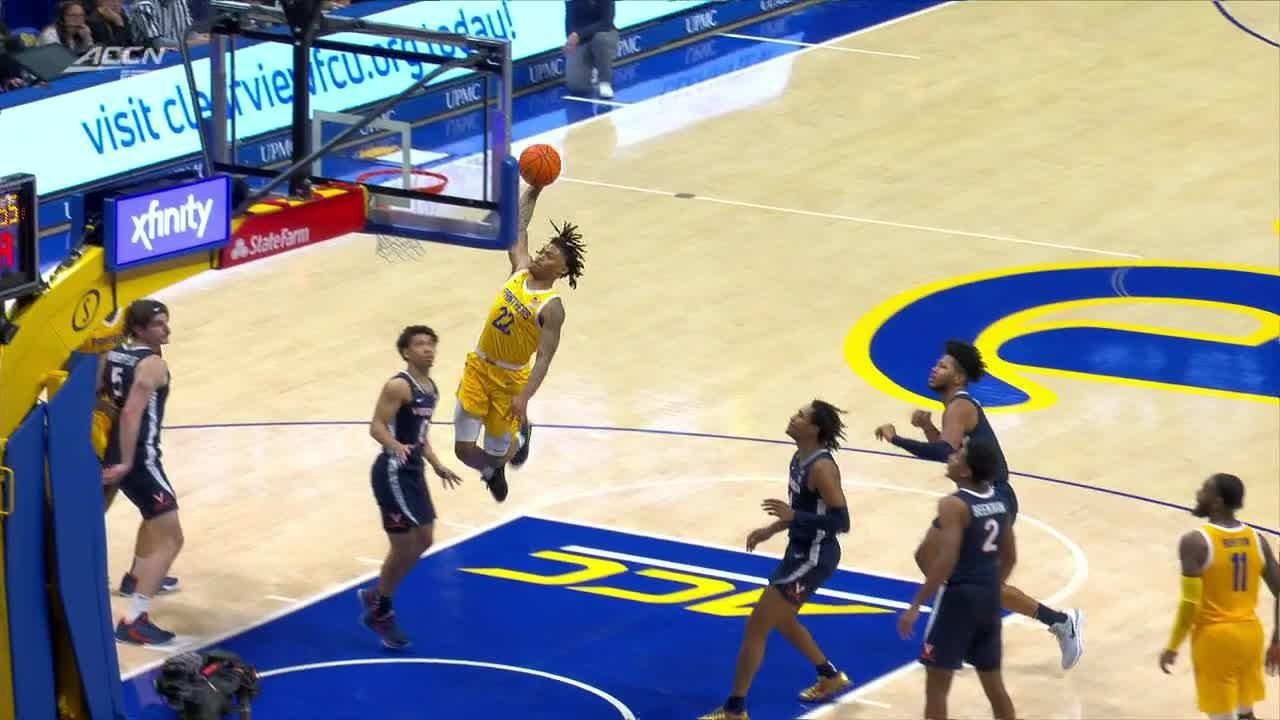 Nike Sibande fires up Pitt with this big dunk - ESPN Video