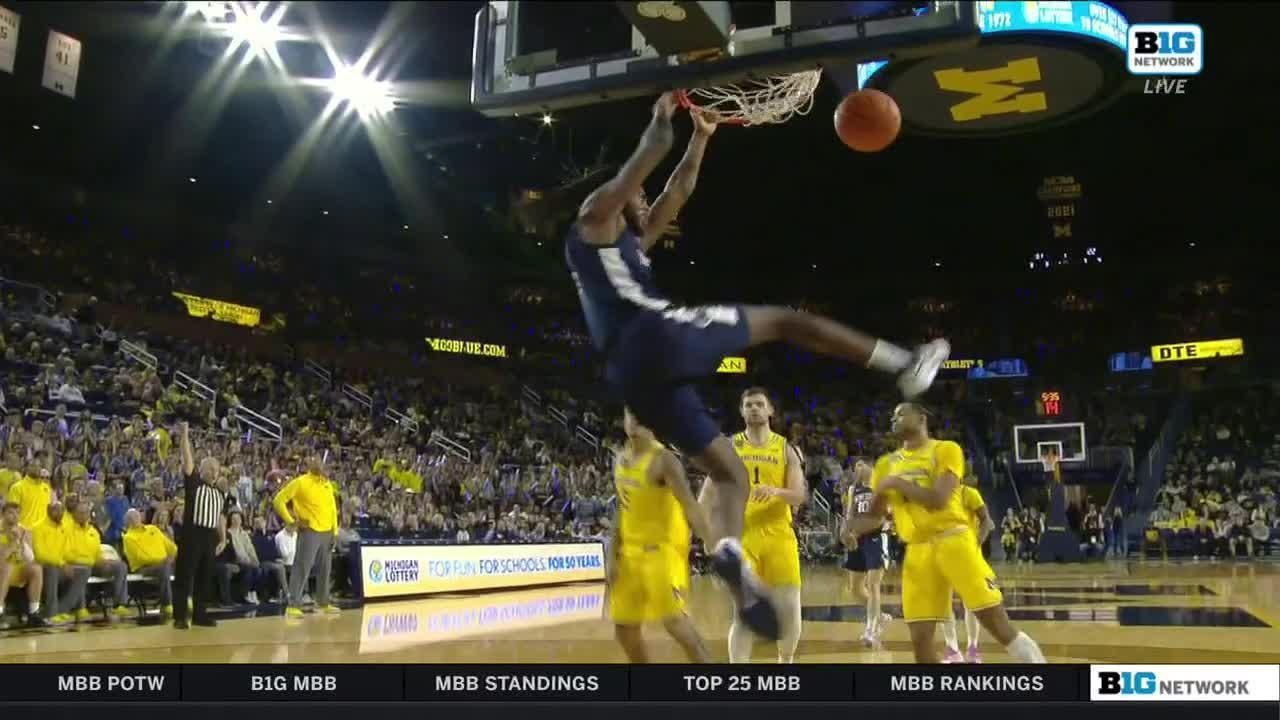 Evan Mahaffey throws down powerful jam vs. Michigan Wolverines - ESPN Video