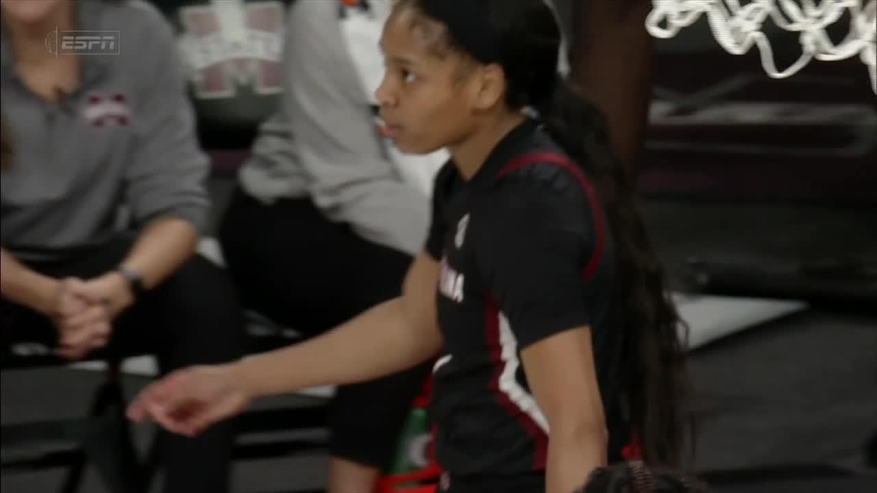 Zia Cooke somehow gets the and-1 to fall - ESPN Video