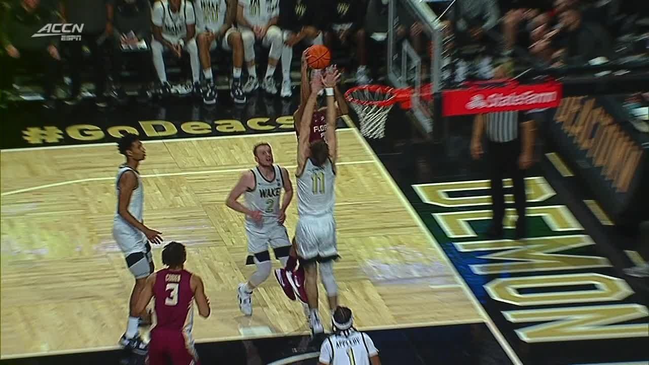 Andrew Carr elevates for the bigtime block - ESPN Video