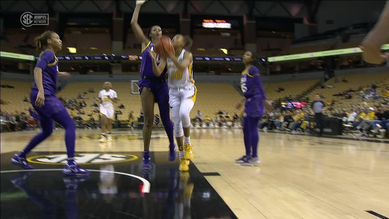 Angel Reese denies layup attempt to keep LSU ahead late - ESPN Video