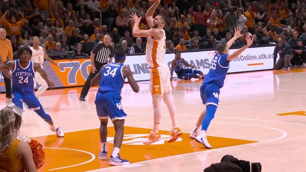 Uros Plavsic shows off physicality on Tennessee bucket - ESPN Video