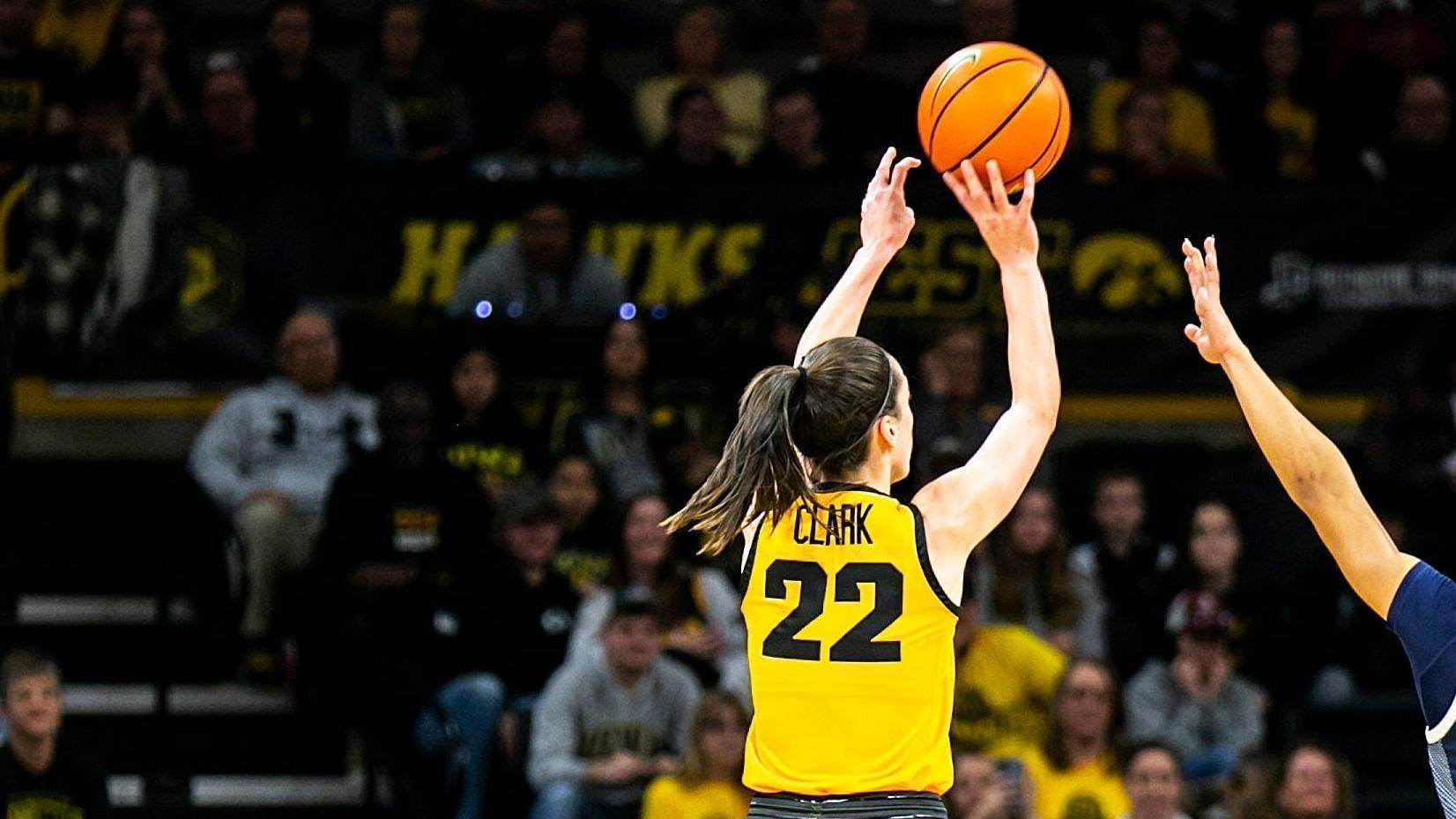 Caitlin Clark drills a deep 3 for Iowa - ESPN Video