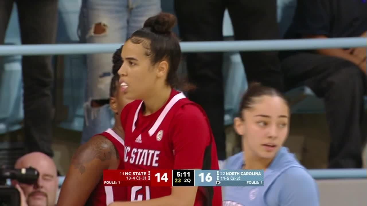 NC State's Madison Hayes with an emphatic swat - ESPN Video